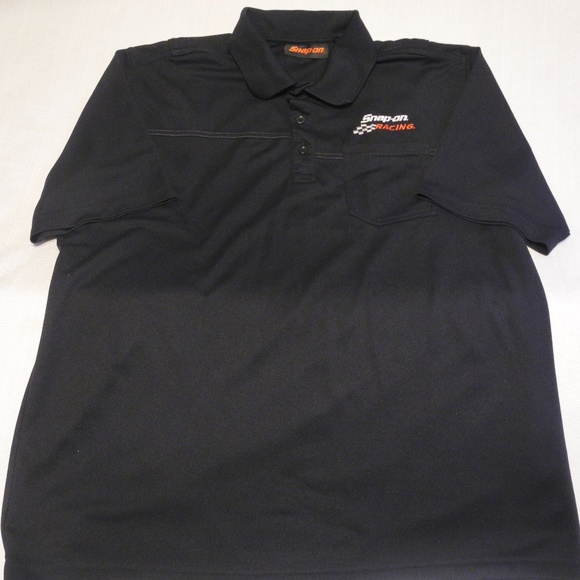 Snap On | Shirts | Snap On Racing Black Polo Shirt Sz Xl | Poshmark